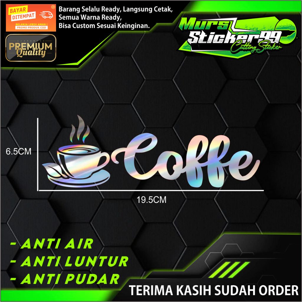 Jual Sticker KOPI COFFE Cocok Untuk Motor , Mobil Dan Lain Lain ...