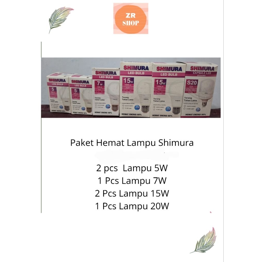 Jual Lampu LED Shimura Paket ( 5watt , 7 watt ,15 watt ,20 watt ...