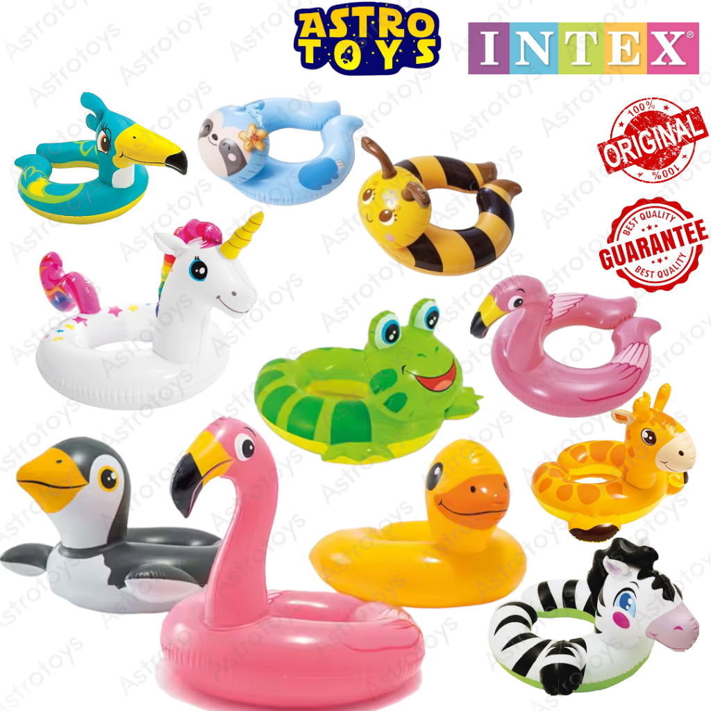 Jual Intex Ban Renang Anak Bulat Animal Rings - Pelampung renang Anak ...
