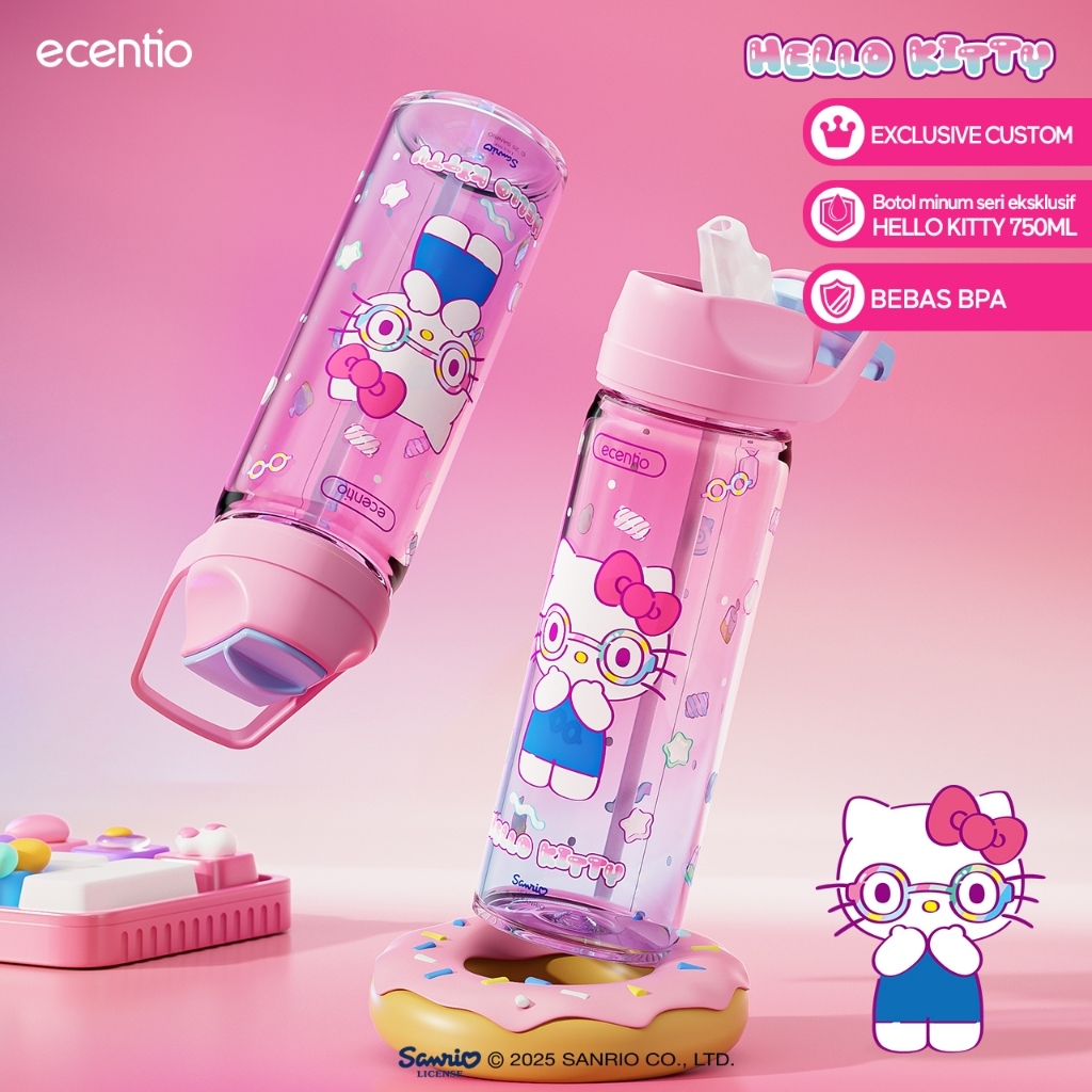Jual Ecentio Botol Minum Hello Kitty 750ML | Shopee Indonesia