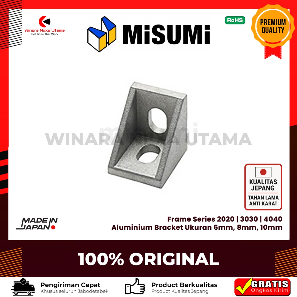 Jual Bracket Corner Misumi Original Japan - Bracket Profile Aluminium ...