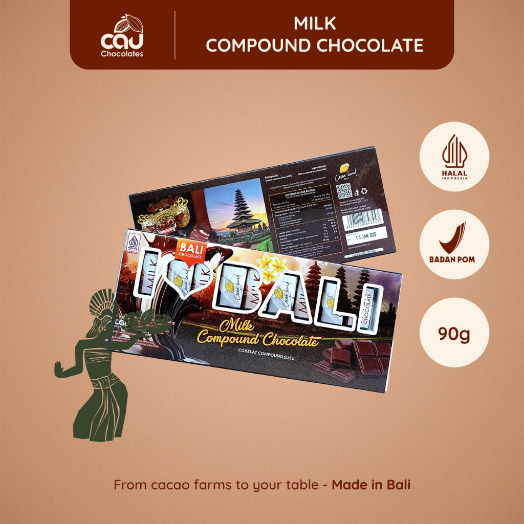 Jual Cocoa Land - Compound Chocolate I Love Bali Milk - 90 gr | Shopee ...