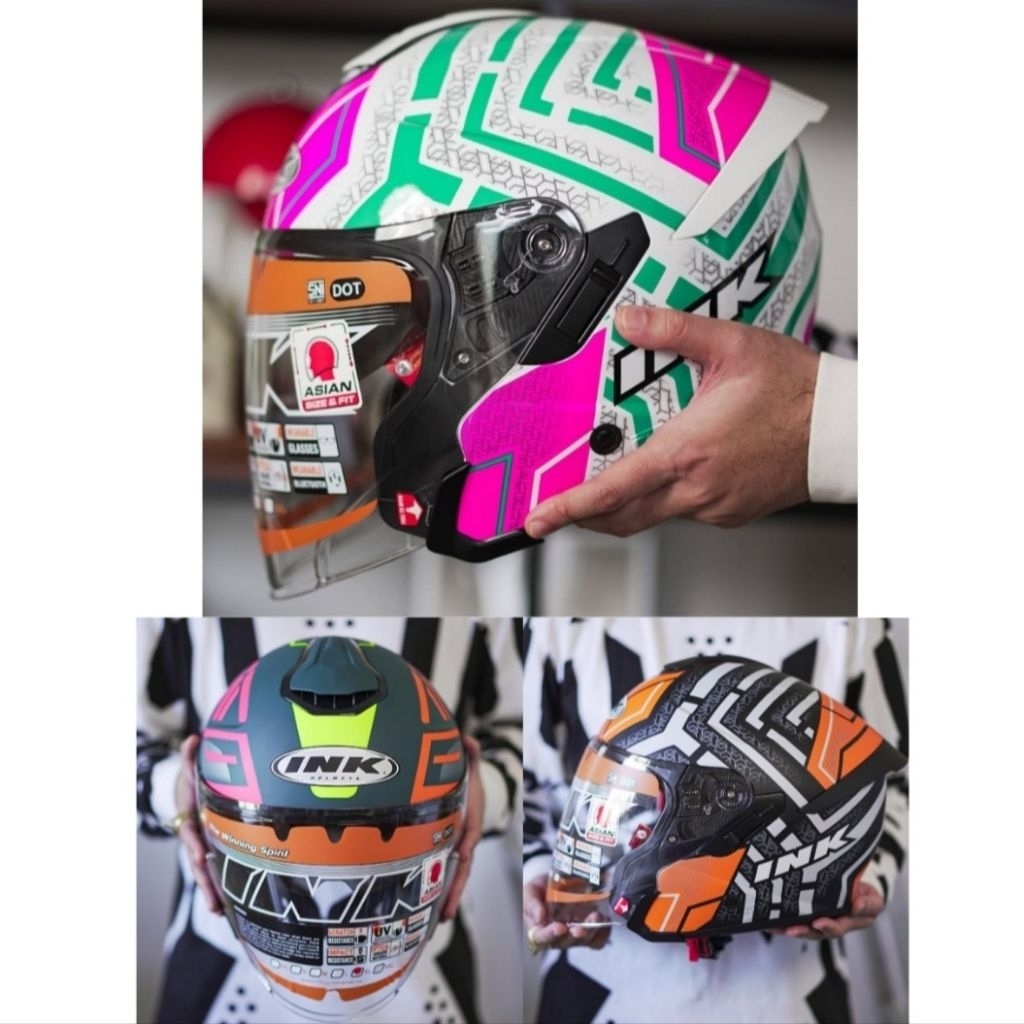 Jual INK TERRA 2 MOTIF #2 ORIGINAL FREE SPOILER | DOUBLE VISOR HELM ...