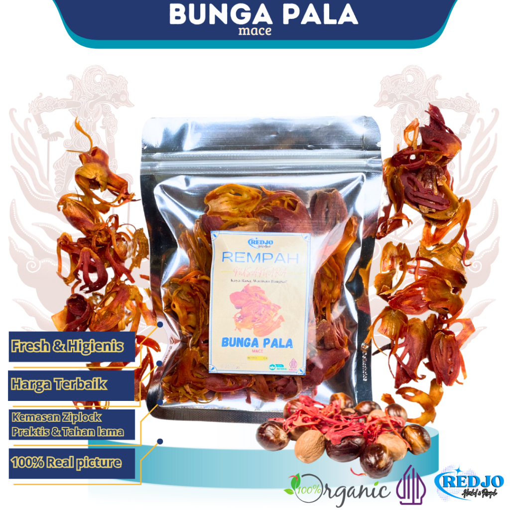 Jual Bunga Pala Kembang Pala Fuli Sempra Kering 1Kg Mace Redjo Rempah ...