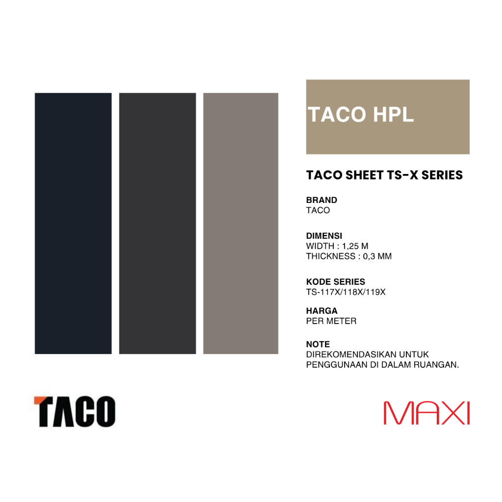 Jual TACO PVC SHEET No.TS-117X/118X/119X - PVC Sheet - 0.3 mm - Soft ...