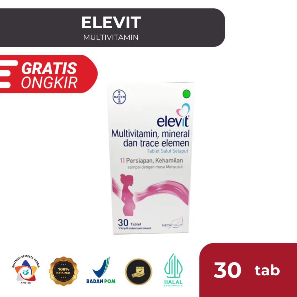 Jual Elevit Pregnancy Multivitamin 30 Tablet - Suplemen Untuk Ibu Hamil ...