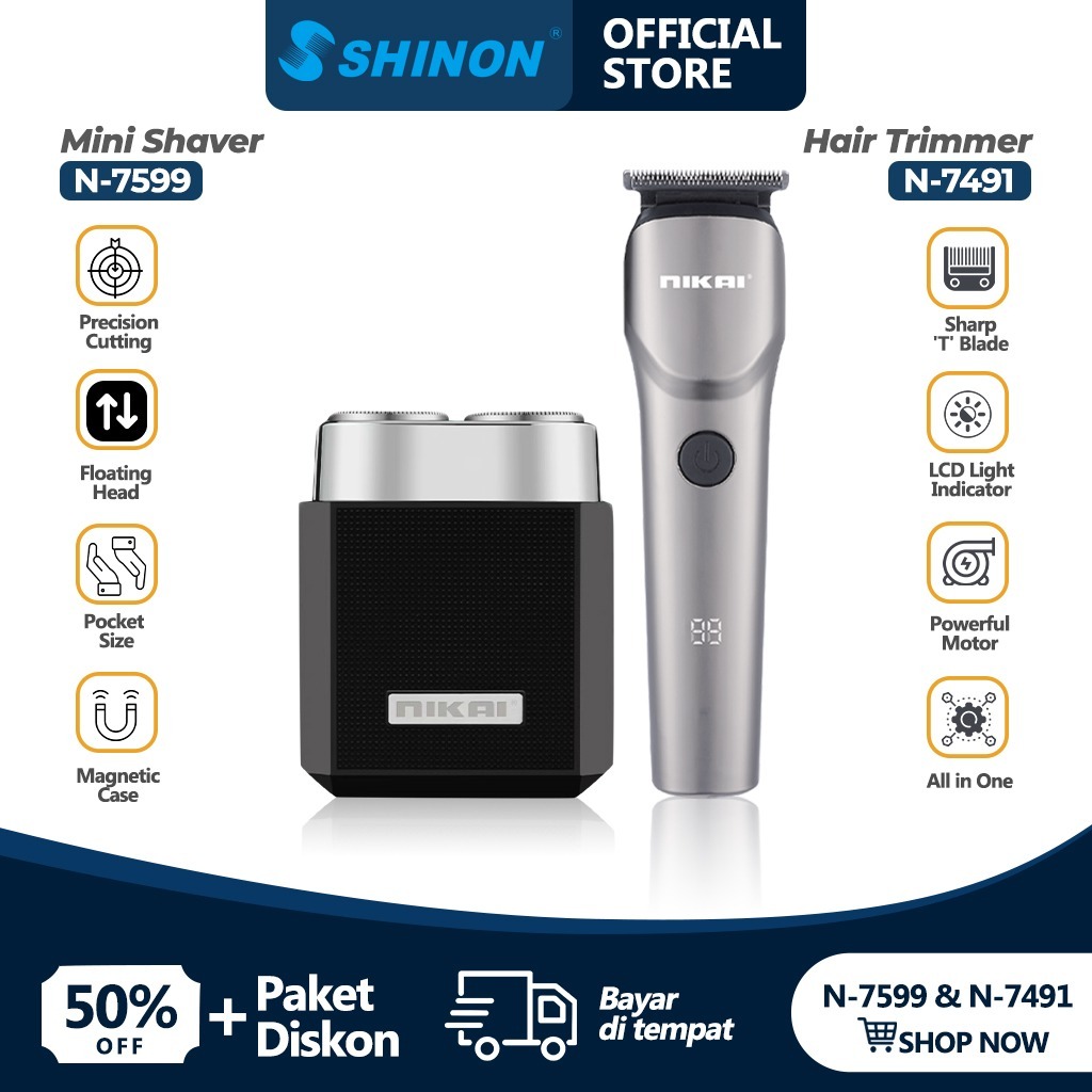 Jual NIKAI Shaver Trimmer - [BUNDLE PROMO] Pencukur Jenggot Kumis ...