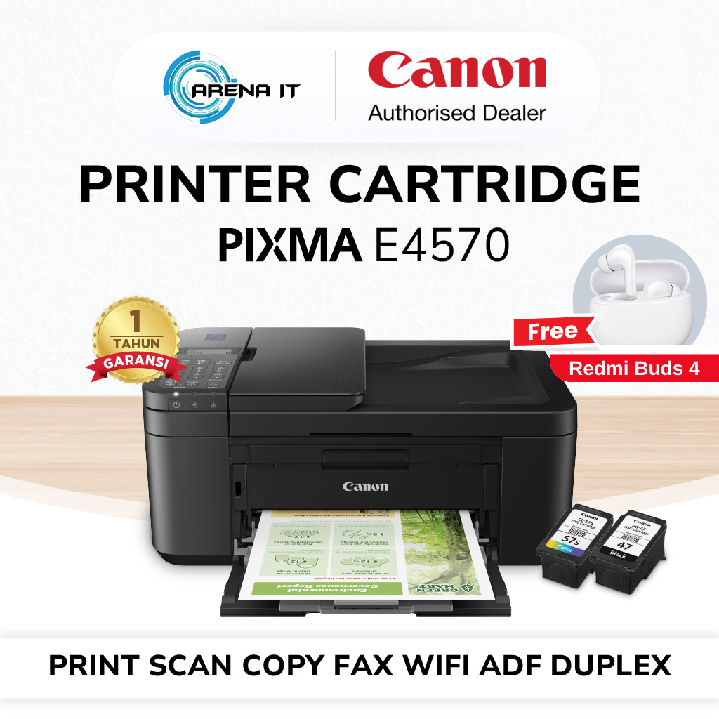 Jual Printer Inkjet CANON PIXMA E4570 - Print Scan Copy Wifi ADF Fax ...