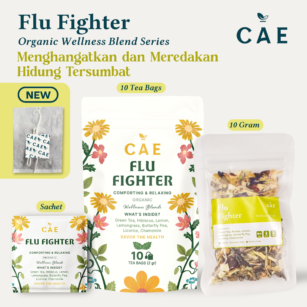 Jual FLU FIGHTER | Herbal Tea Blend Rosella Lemon Lemongrass Chamomile ...