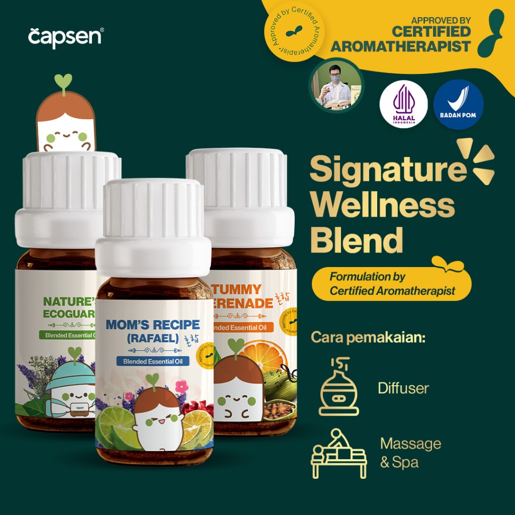 Jual CAPSEN 10ml Signature Blend Pure Essential Oil 100% Murni Aromatherapy Diffuser Therapeutic ...