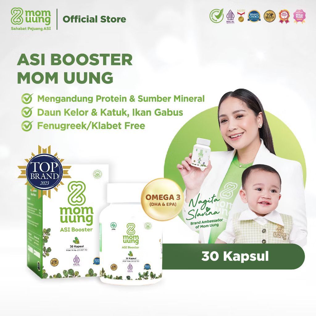Jual Mom Uung Asi Booster 60 atau 30 kapsul Pelancar Asi Booster Mom ...