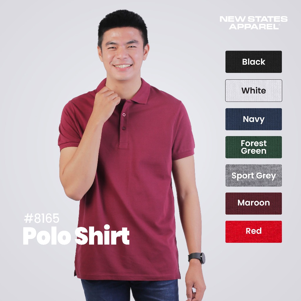 Jual Kaos Polos Polo Kerah New States Apparel Premium Cotton 8165 New ...