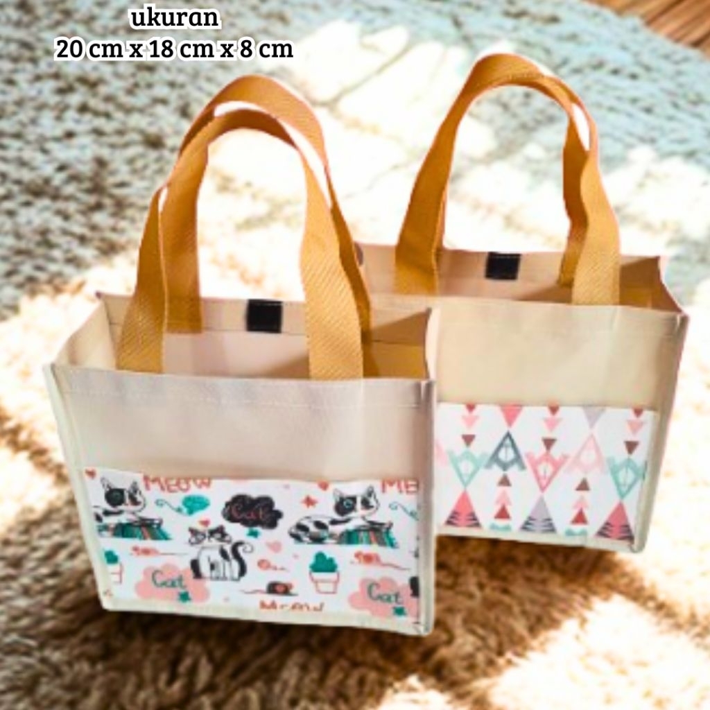 Jual Tas Jinjing Mini Kanvas Kombinasi / Tas Souvenir Pernikahan Ukuran ...