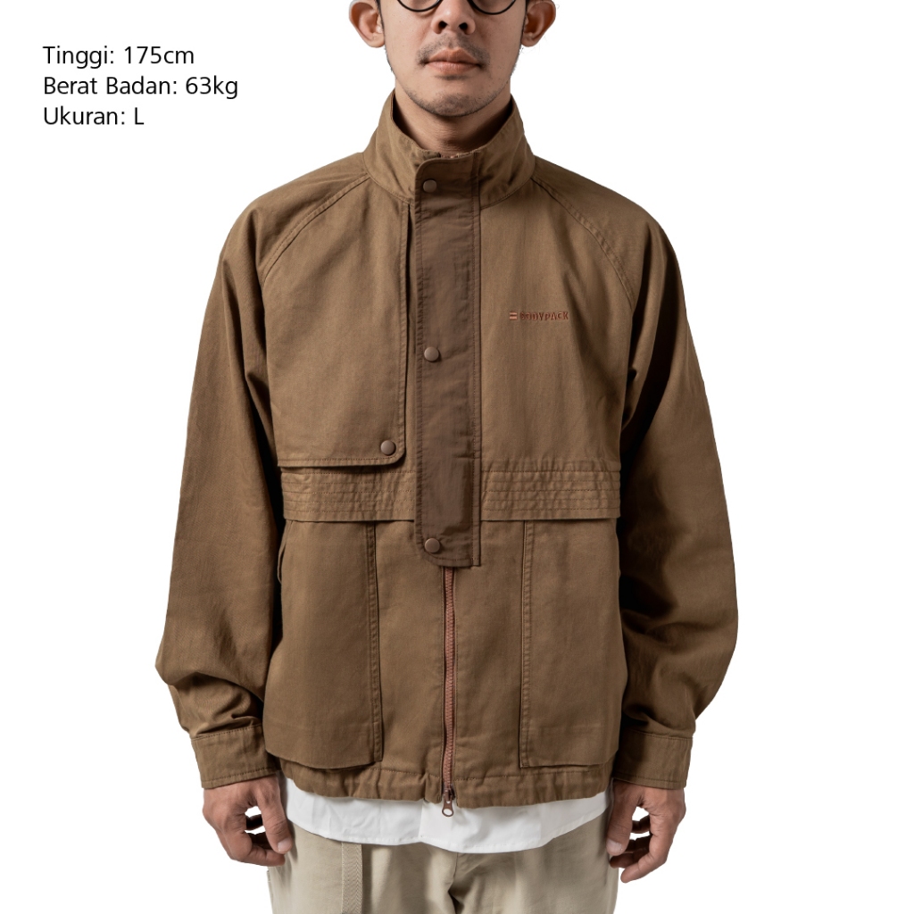 Jual Bodypack Bardock Utility Jacket Saku Pocket Comfort - Cokelat ...