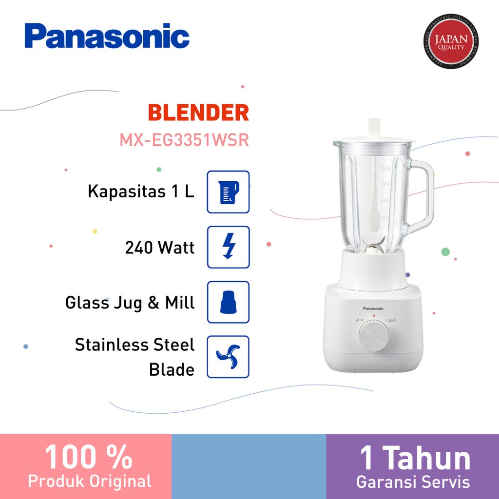 Jual PANASONIC BLENDER MXEG3351WSR - BLENDER PANASONIC 2IN1 MXEG3351 MX ...