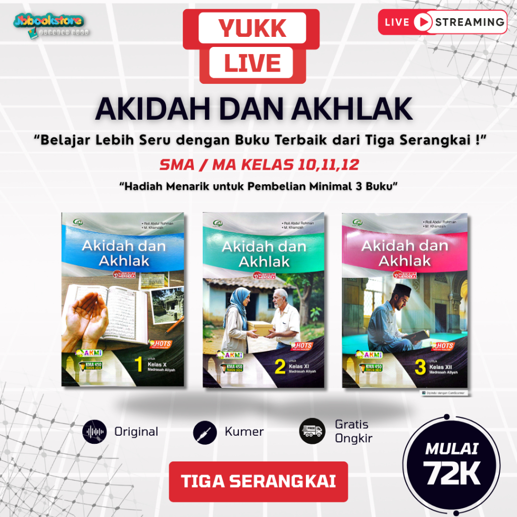 Jual [ REVISI ] Akidah Akhlak SMA/MA Kelas 10 11 12 / Akidah Dan Akhlak Kelas 10 11 12 SMA/MA ...