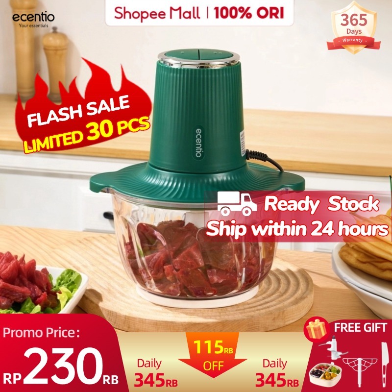 Jual ecentio kaca chopper blender 2L 3-in-1 Multifungsi 6 Mata Pisau ...