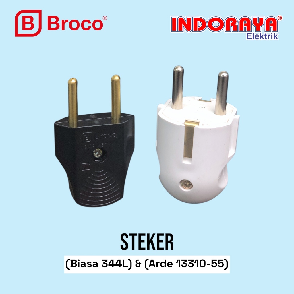 Jual Steker Listrik Broco Biasa 344L SNI (Hitam) | Shopee Indonesia