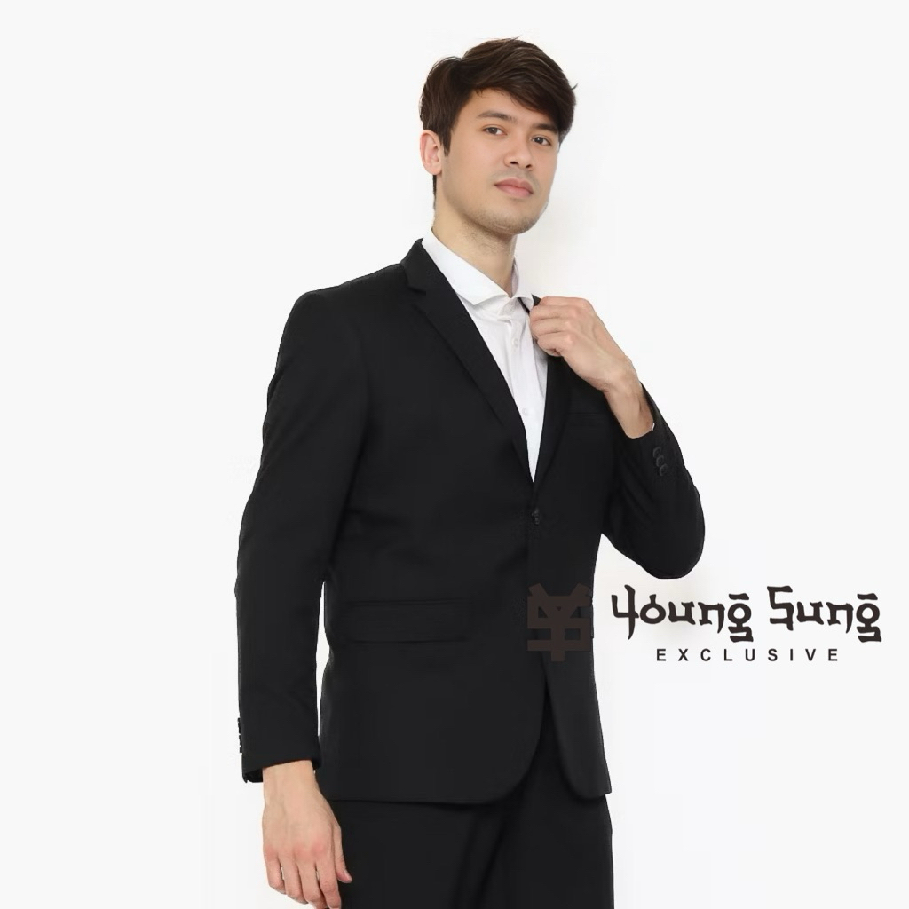 Jual 𝐘𝐨𝐮𝐧𝐠𝐬𝐮𝐧𝐠 𝐄𝐱𝐜𝐥𝐮𝐬𝐢𝐯𝐞 - Jas Pria Hitam Slim Fit Formal Wisuda Acara Resmi Kerja Kantor Casual ...