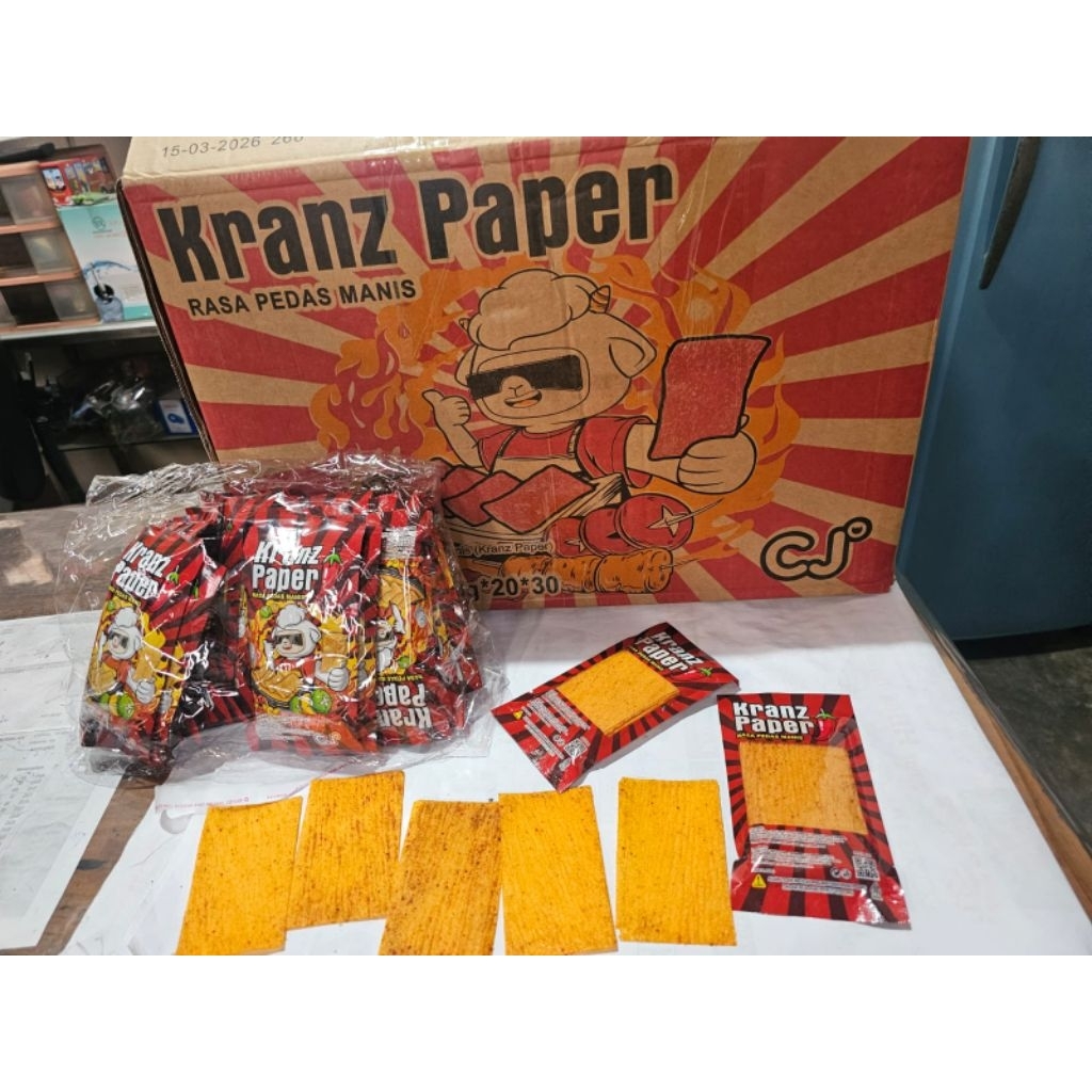 Jual Cemilan Pedas Kranz Paper isi 30 pcs | Shopee Indonesia