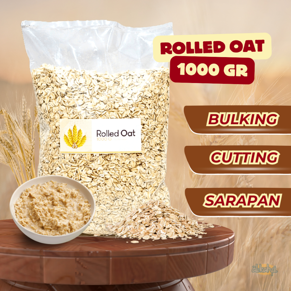Jual Rolled Oat 1 Kg Regular Gandum Kasar Organik Premium | Shopee ...