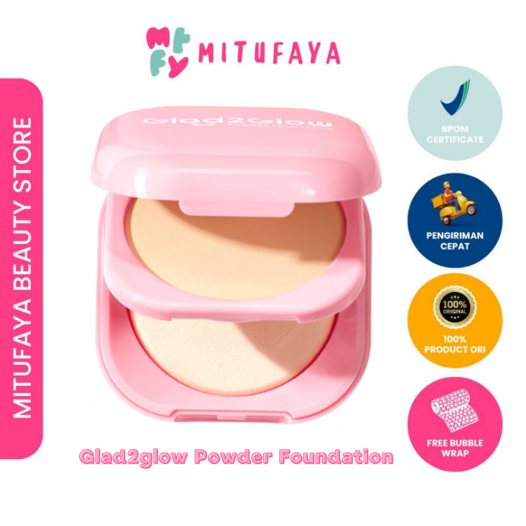 Jual MITUFAYA GLAD2GLOW Perfect Blurring Powder Foundation | Bedak ...