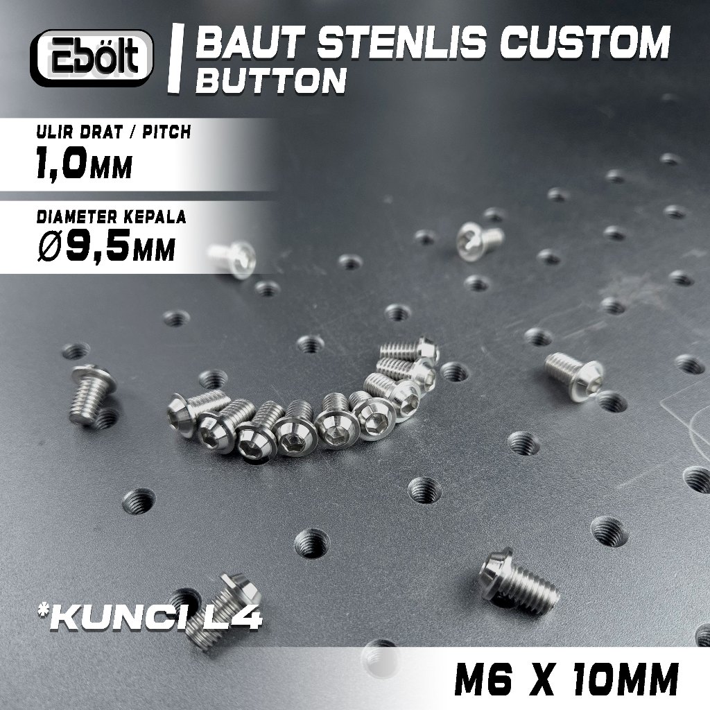 Jual BAUT BUTTON BAUD STAINLESS STEEL CUSTOM ALA TITANIUM BAUT STENLIS ...