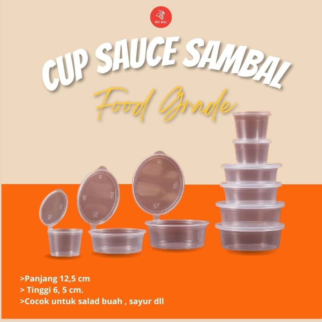 Jual Sauce Cup Tempat Sauce Sambal Plastik Container Food Grade ...