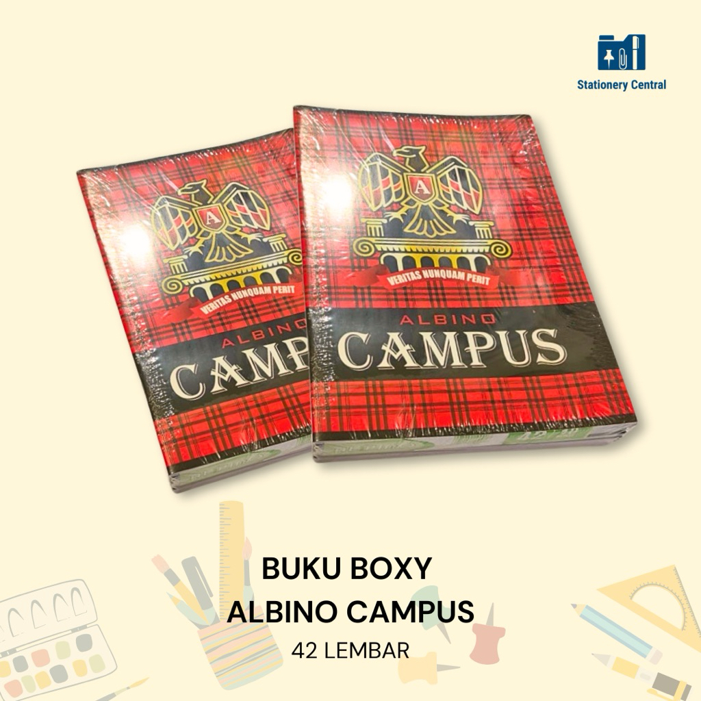 Jual Buku Tulis Panjang Albino Campus Boxy 42 Lembar isi 10 Buku ...