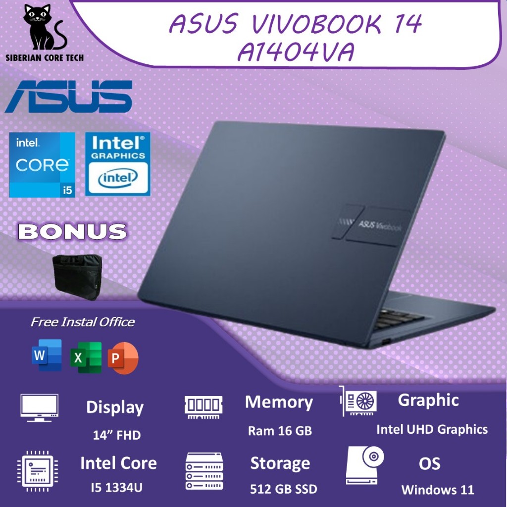 Jual ASUS VIVOBOOK 14 A1404VA INTEL I5 1334U RAM 16GB | 512SSD W11+OHS ...