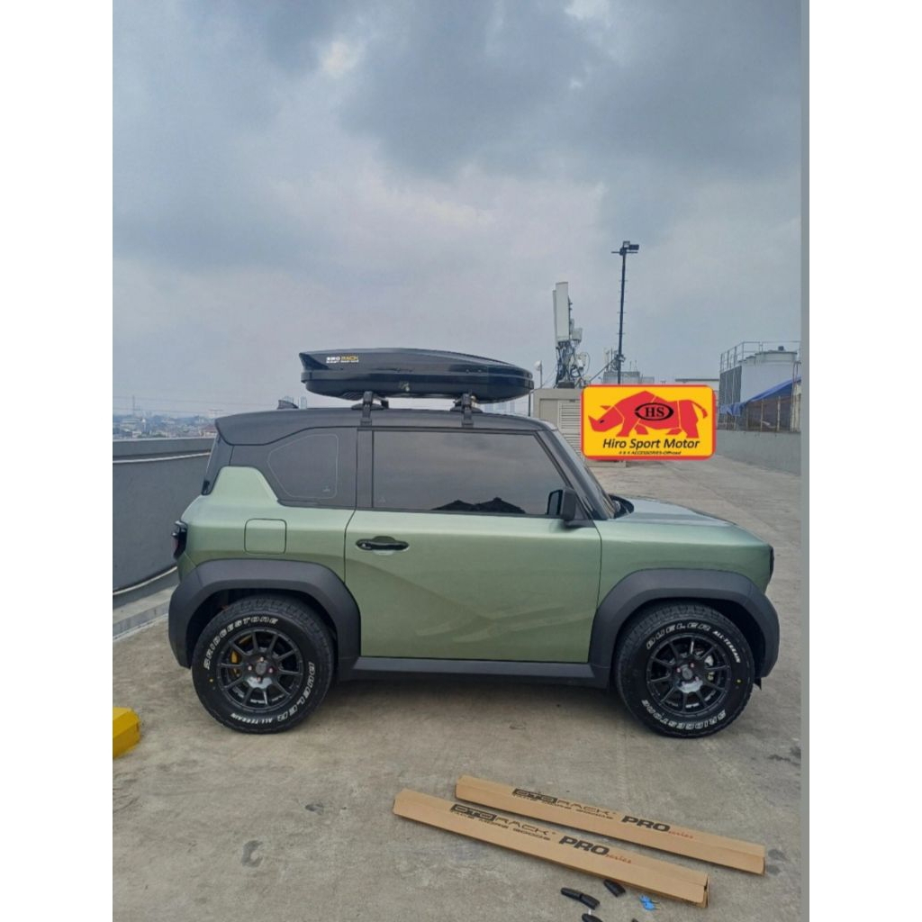 Jual paket roof box hirorack 350L slim + cross bar vinfast VF3 | Shopee ...