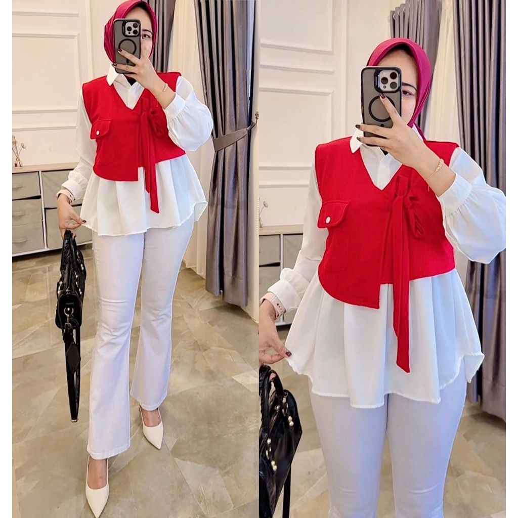 Jual MERDEKA KEMEJA MERAH PUTIH TERARU FIT TO XL // KEMEJA POLOS ...