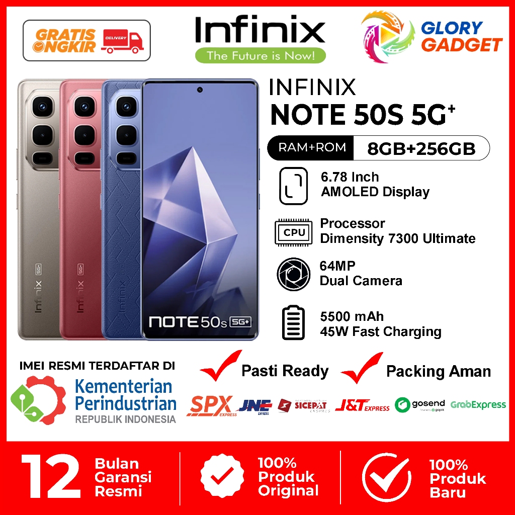 Jual Infinix Note 50S 5G [8GB+256GB] - 5200 mAh - Garansi Resmi 1 Tahun ...