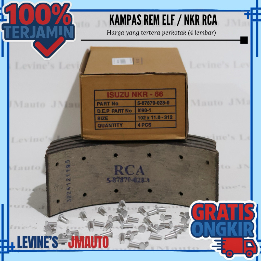 Jual kampas rem elf merk RCA I090-1 / kampas rem nkr 66 / kampas rem ...