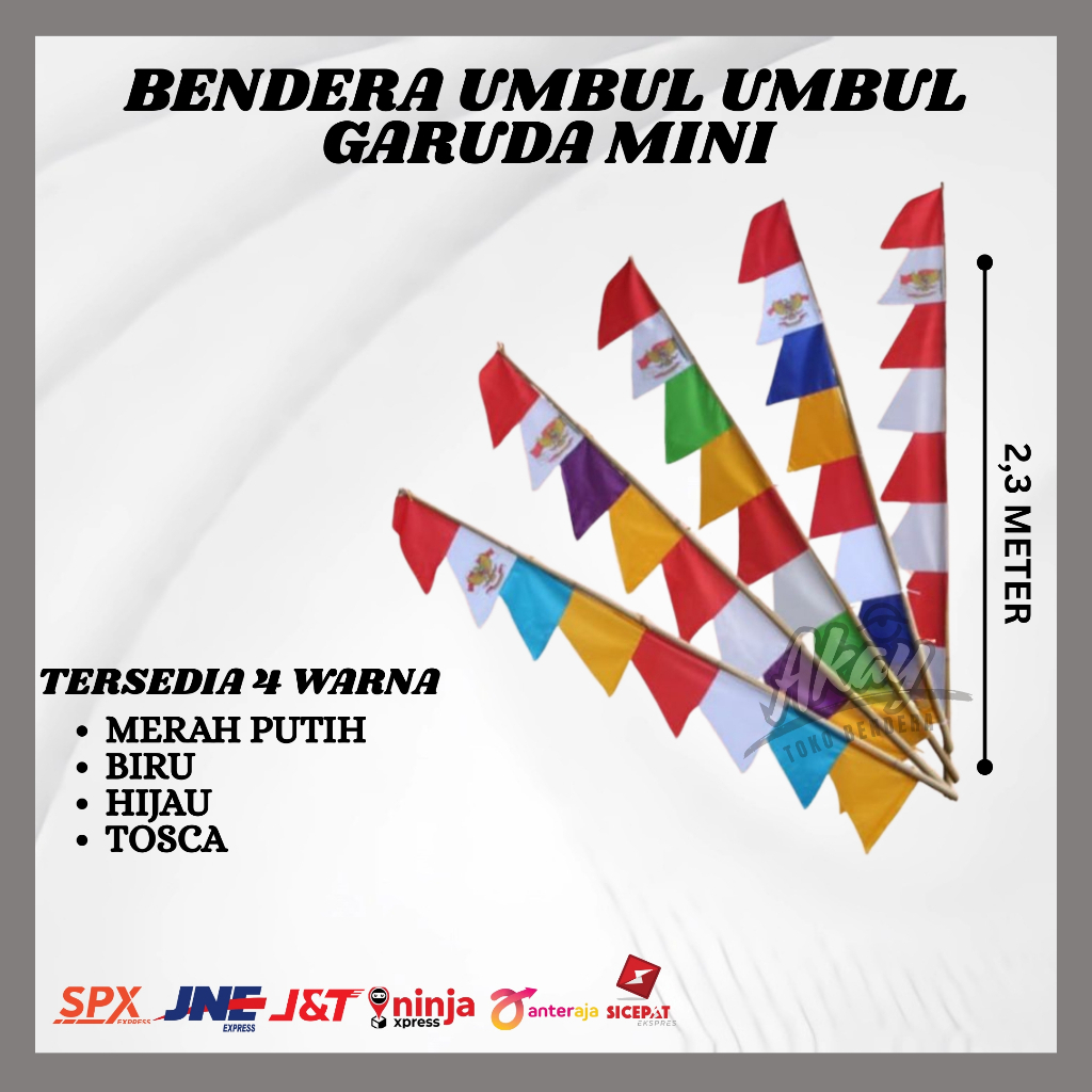 Jual BENDERA UMBUL UMBUL 8 MATA DAUN MINI PANJANG 2,3 METER | Shopee Indonesia