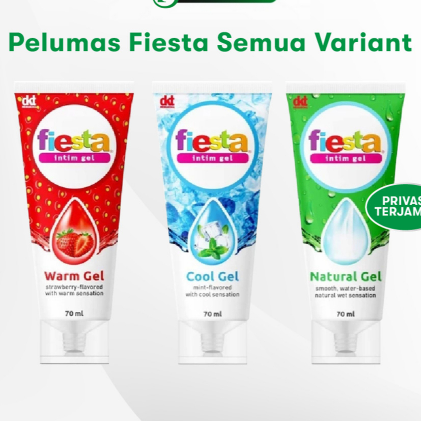 Jual Fiesta Lubricant Gel 70ml - PELUMAS Natural, Mint, Cool, Warm ...