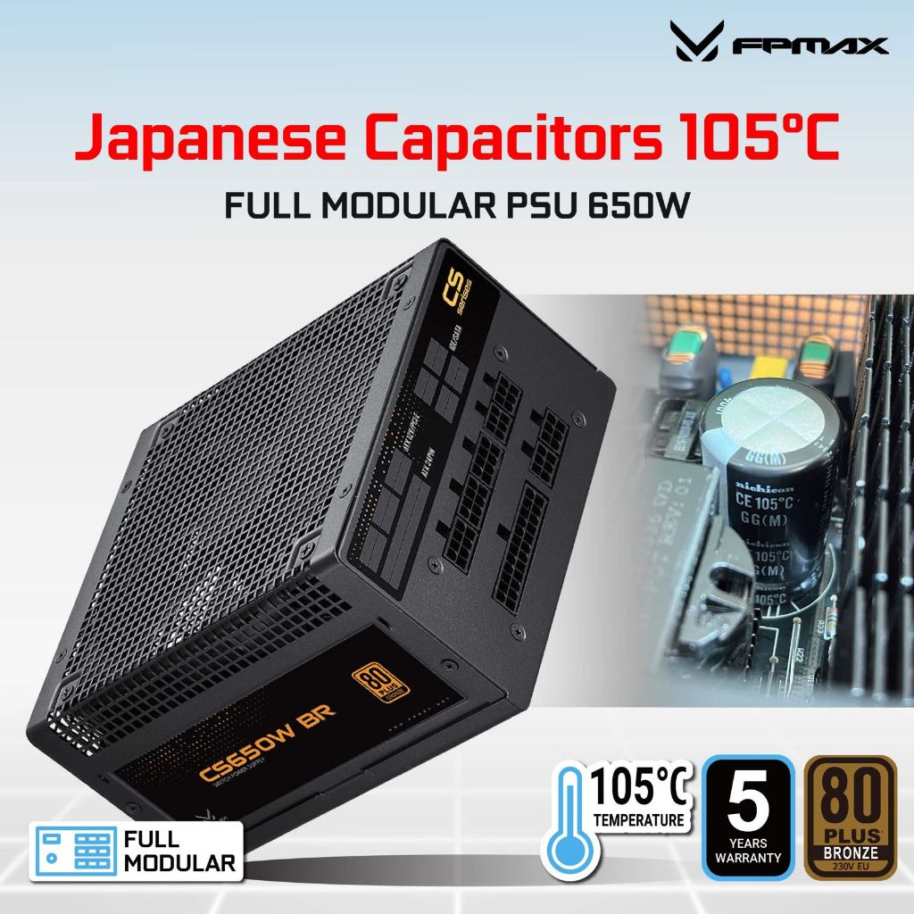 Jual PSU FPMAX CS650W BR Full Modular 80+ Bronze Japanese Capacitors ...