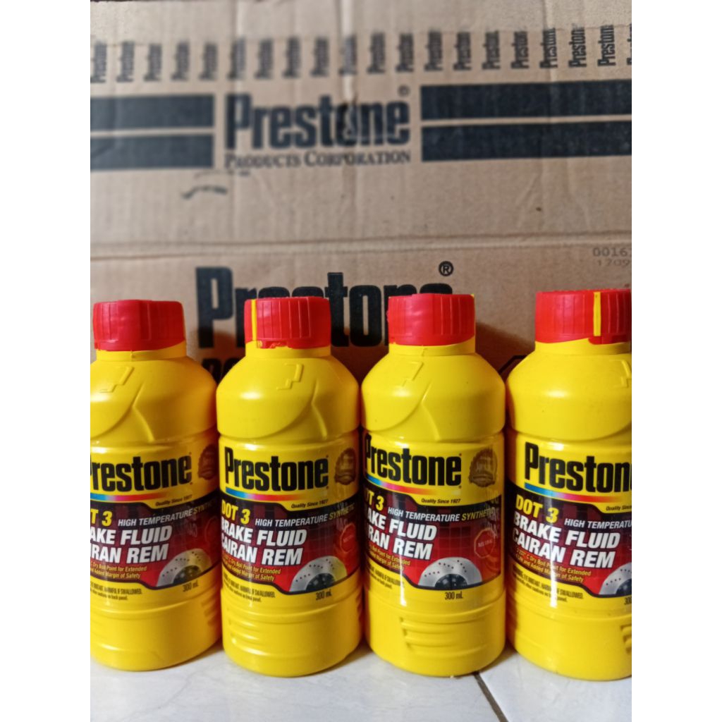 Jual OLI MINYAK REM PRESTONE BRAKE FLUID / BF DOT-3 300ML | Shopee ...
