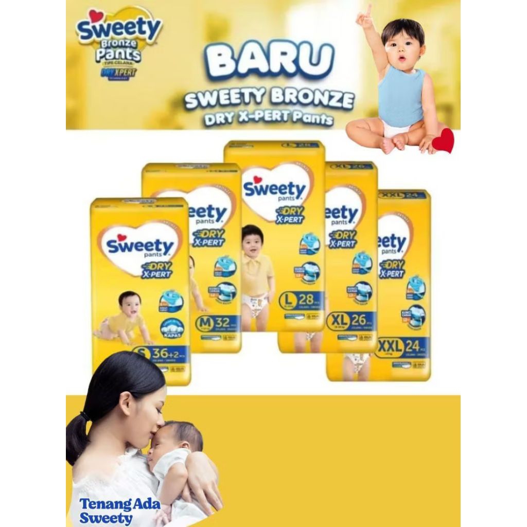 Jual POPOK BAYI SWEETY DRY X - PERT NB - S ISI 44 BUAH | Shopee Indonesia