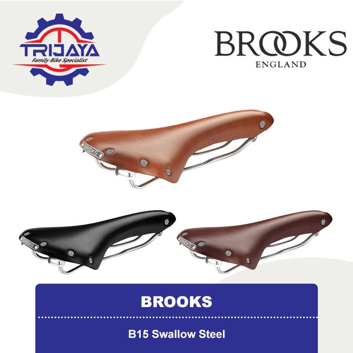 Jual Brooks B15 Swallow Steel Leather | Saddle Sepeda | Shopee Indonesia