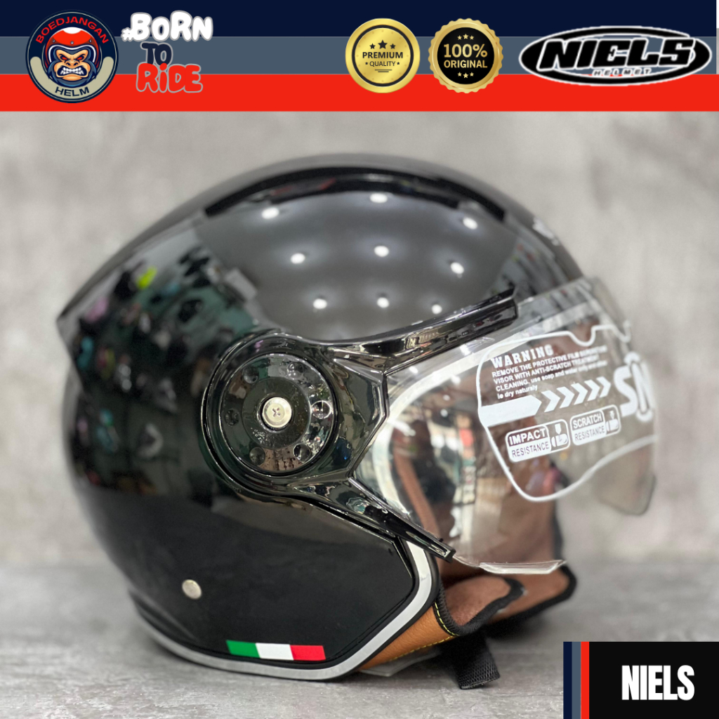 Jual Helm Niels Elegant , ringan, SNI, busa lepas, ukuran M–XXL, cocok ...