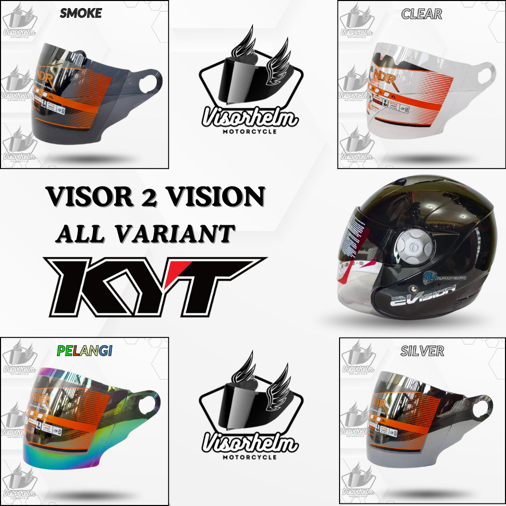 Jual KACA HELM KYT 2 VISION ORIGINAL SNI MEREK NDR | Shopee Indonesia
