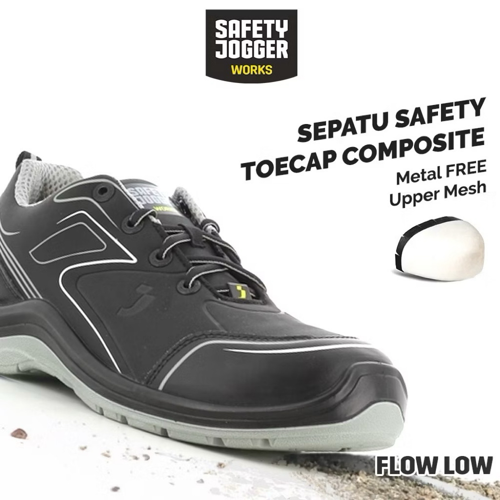 Jual Sepatu safety jogger works - Flow S3 Low Black New (NBU) | Shopee ...