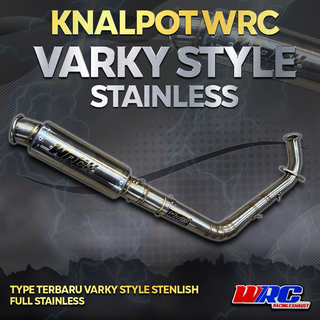 Jual KNALPOT RACING WRC TYPE VARKY STYLE V1 STENLISH VARIO, NMAX, PCX ...