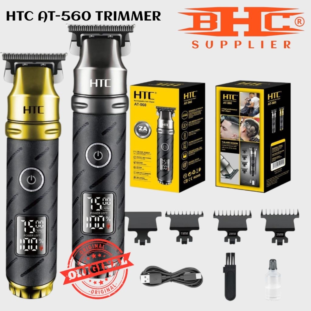 Jual HTC Hair Trimmer AT-560 Original Mesin Pencukur Rambut Outliner ...