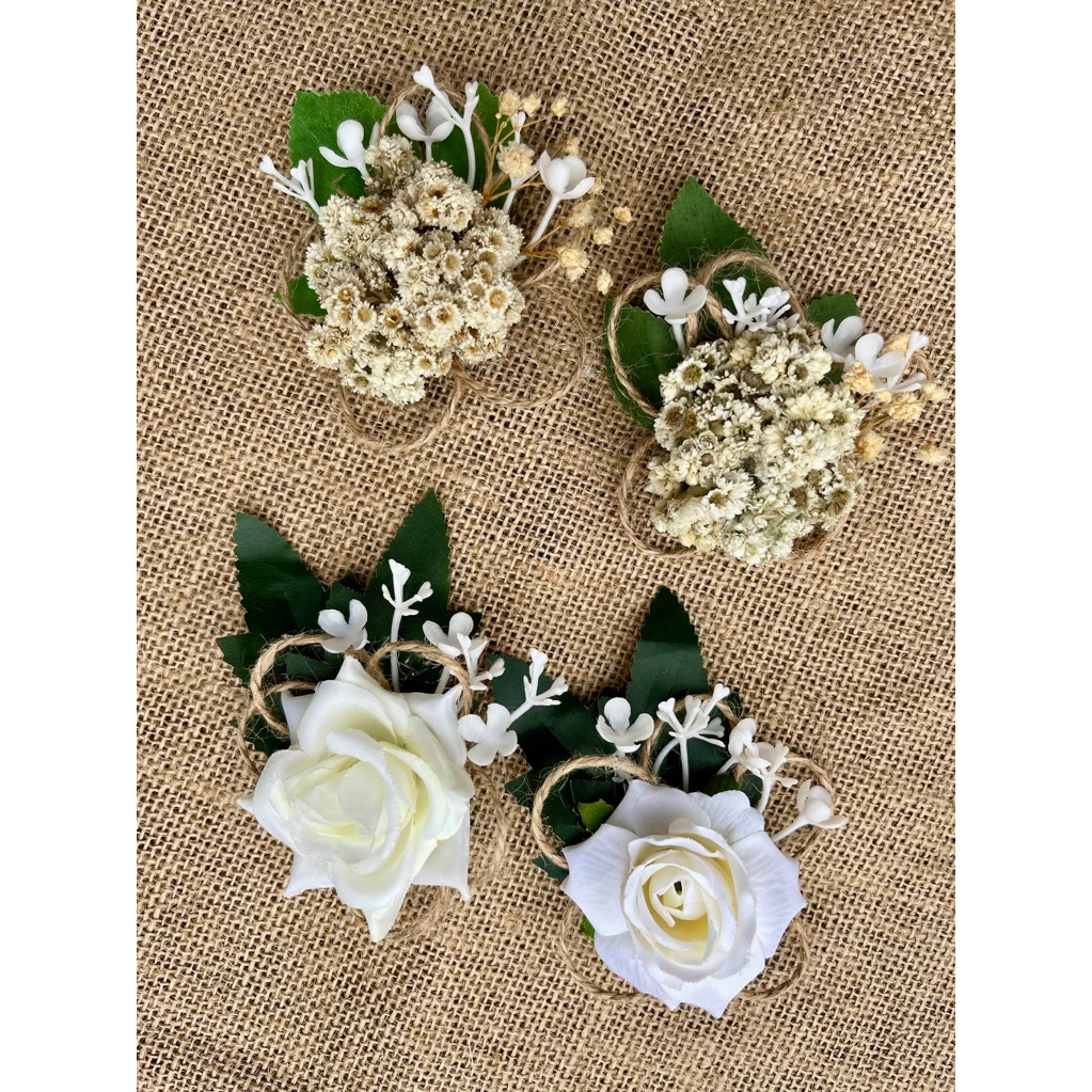 Jual Corsage / Bunga Saku Untuk Pengantin Pria (Bouttonierre) | Shopee ...