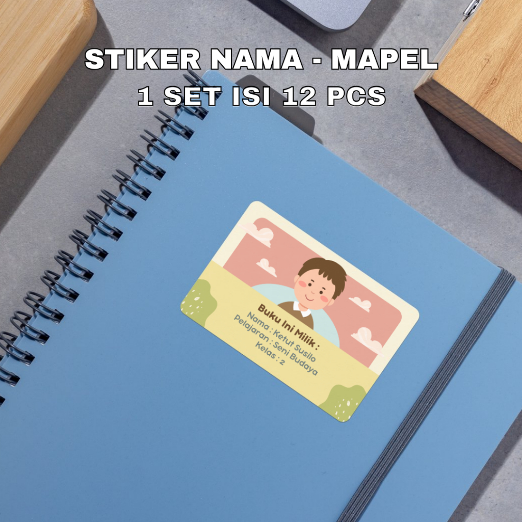 Jual ISI 12 PCS STIKER MATA PELAJARAN / BUKU LABEL NAMA / MAPEL ...