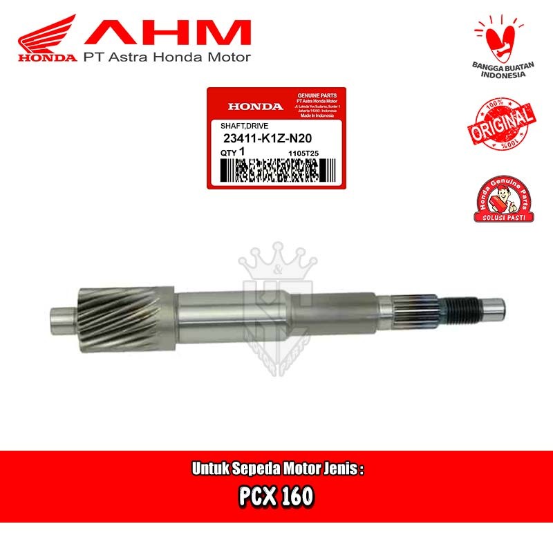 Jual As Pulley Polly Shaft Drive Honda PCX 160 Original AHM 23411-K1Z ...