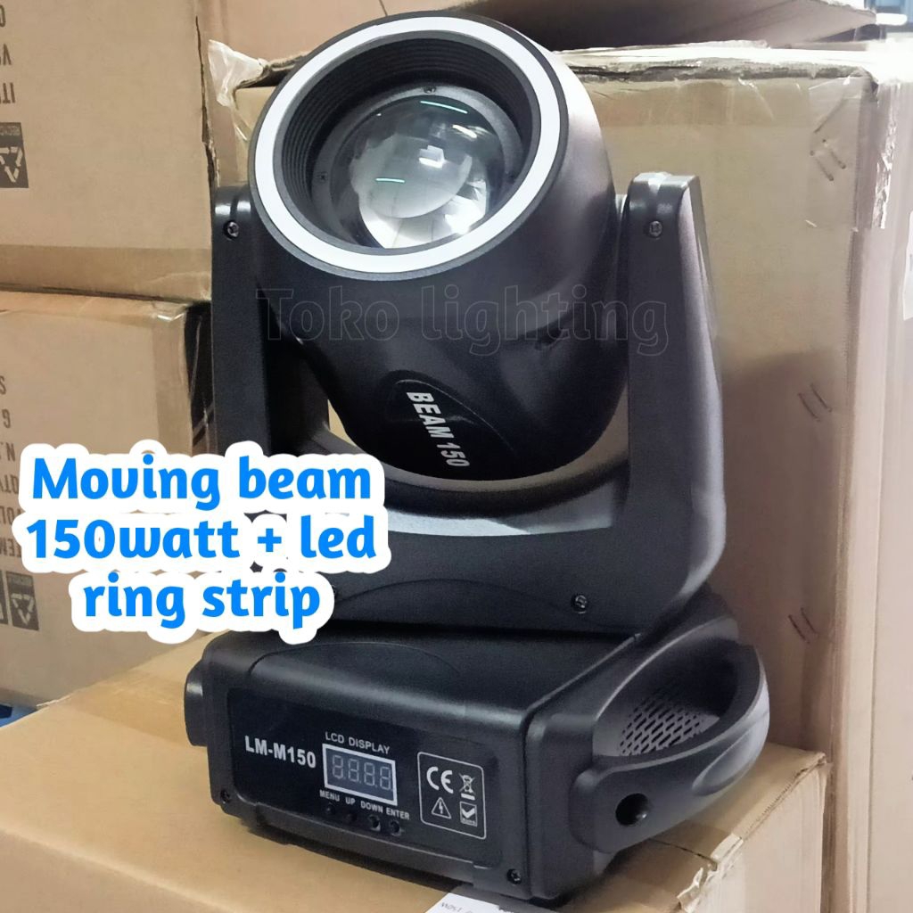 Jual Moving beam 150watt + led ring strip rainbow lampu sorot panggung ...