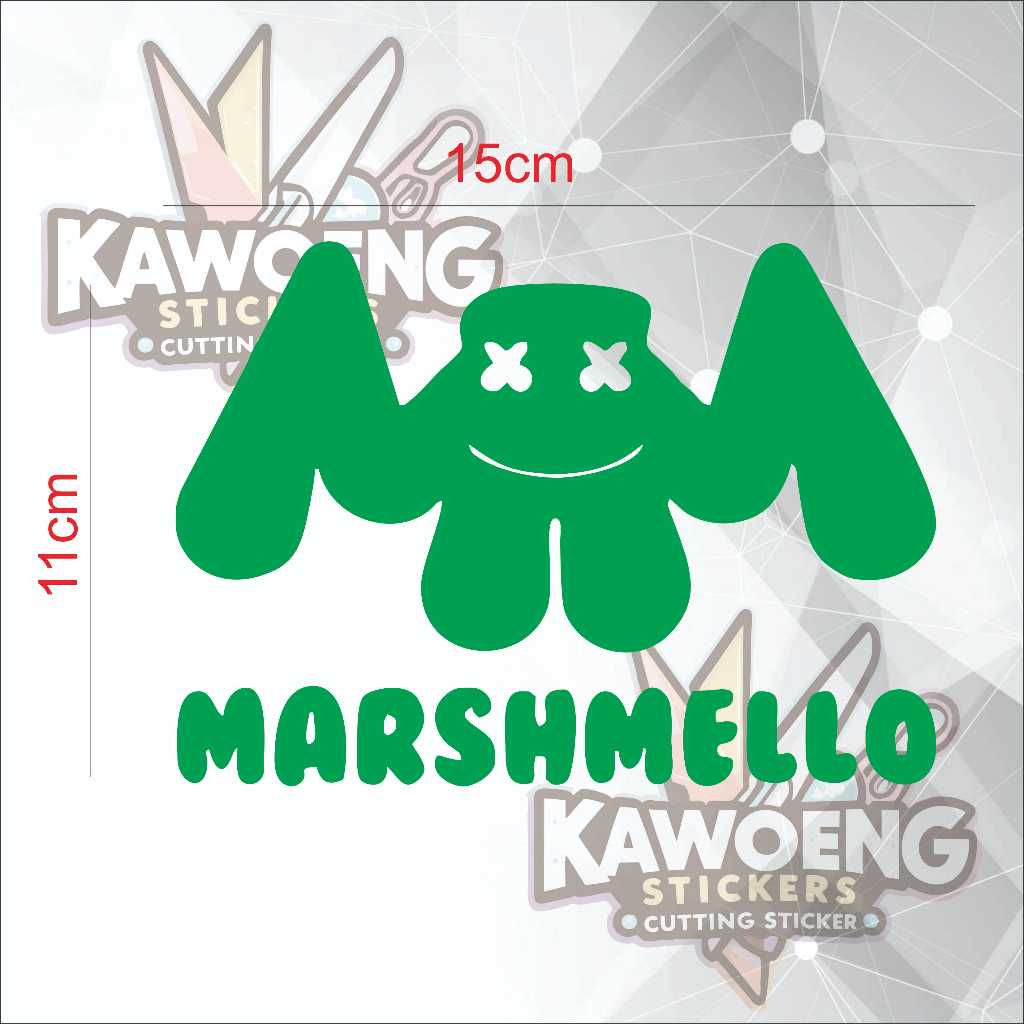 Jual Stiker Marshmello #2 + Tulisan 15x11cm | Cutting Sticker ...